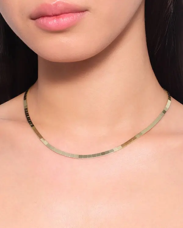 Lana Jewelry 14k Yellow Flash Tile Collar Necklace