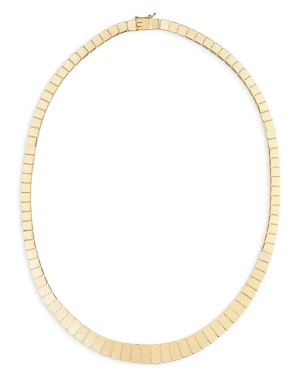 Lana Jewelry 14k Yellow Graduating Flash Tile Chain Necklace - Gold