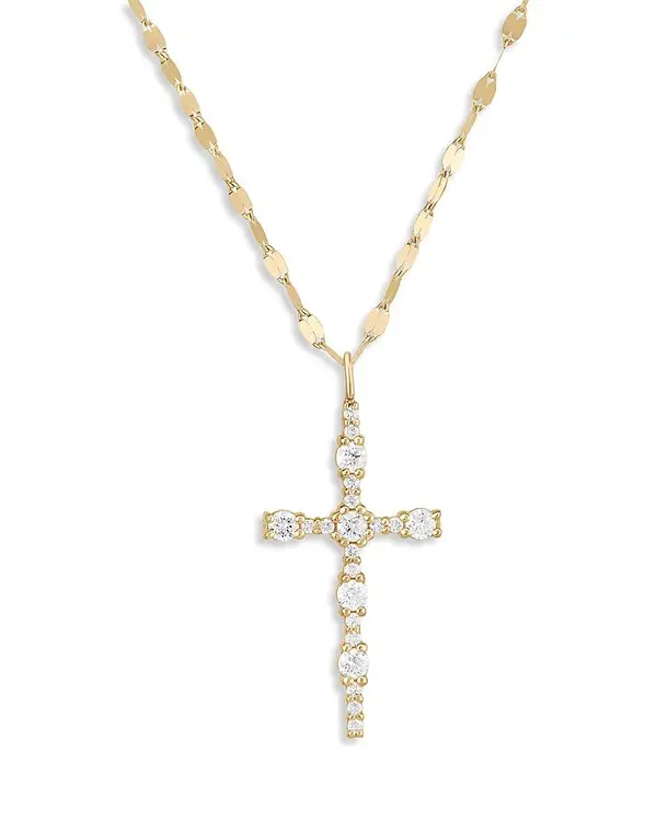 Lana Jewelry 14k Yellow Diamond Cross Pendant Necklace 0.58 Tcw - Gold