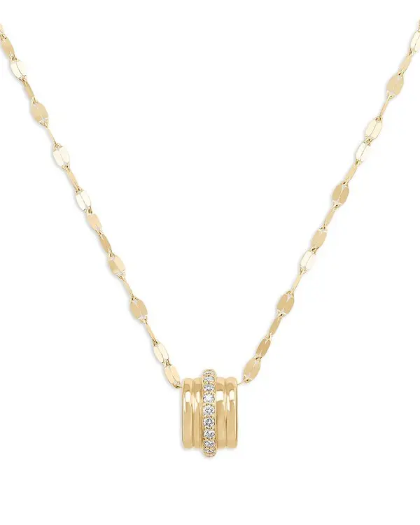 Lana Jewelry Diamond Pave Ring Pendant Necklace - Gold