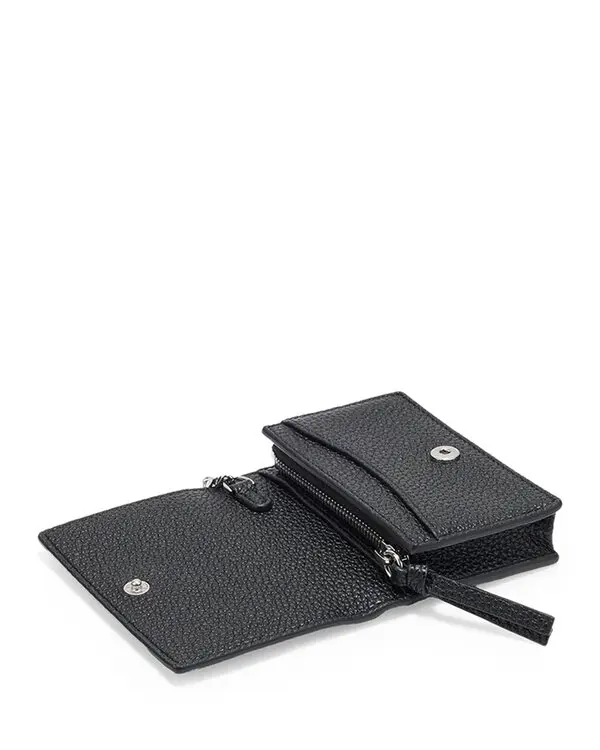 GANNI Bou Card Holder W/ Flap - Black