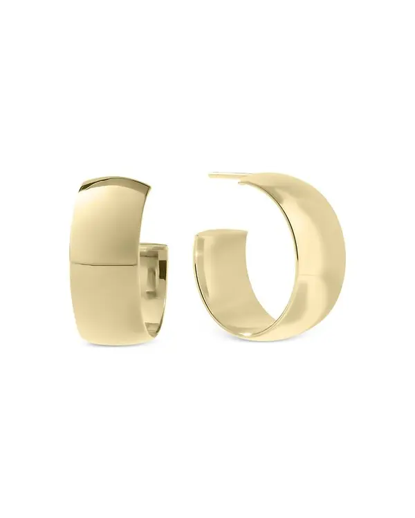 Lana Jewelry 14k Yellow Wide Hoop Earrings - Gold