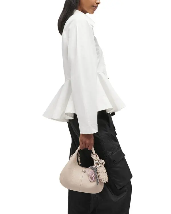 GANNI Mini Hobo Bag - White Pepper