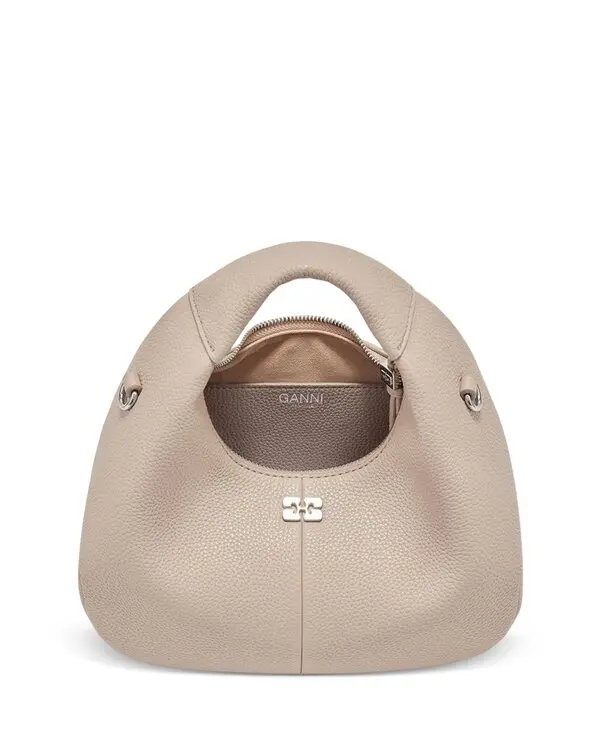GANNI Mini Hobo Bag - White Pepper