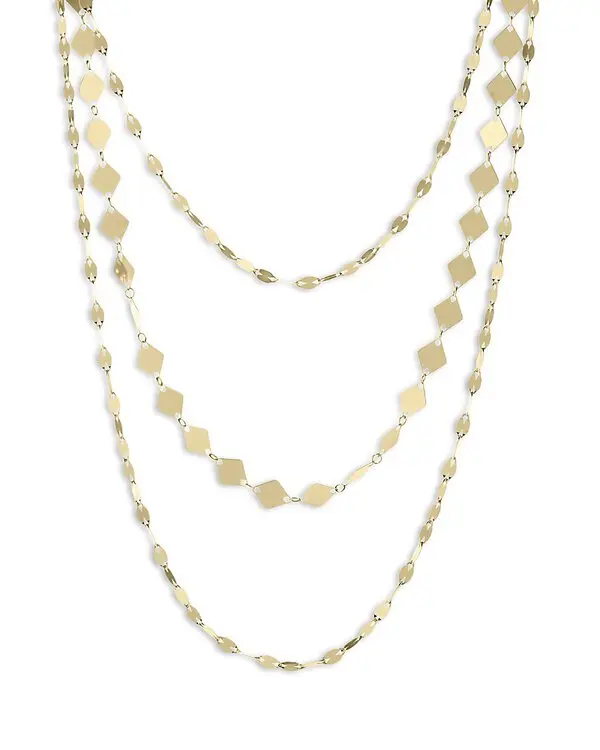 Lana Jewelry 14k Yellow Triple Strand Kite Necklace - Gold