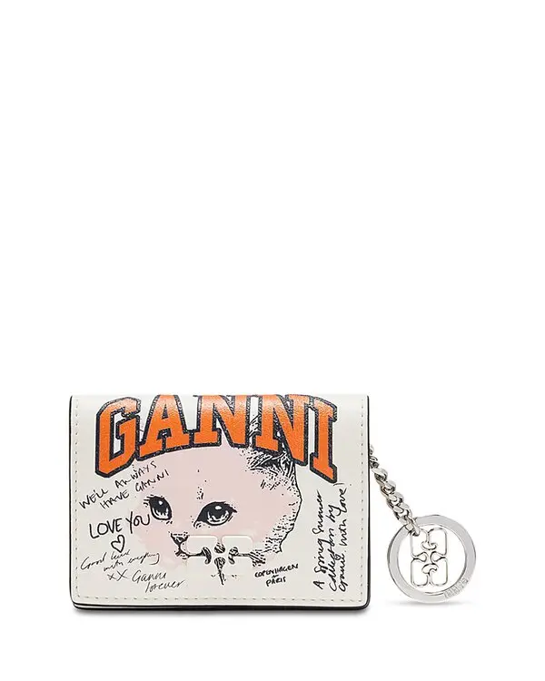 GANNI Kitty Card Holder - Egret