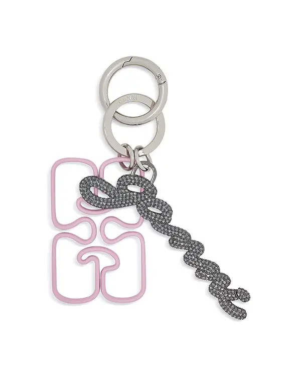 GANNI Strass Signature Keyring - Nosegay