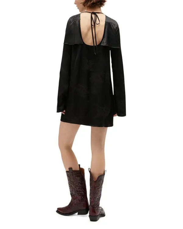 Fluid Satin Jacquard Mini Dress