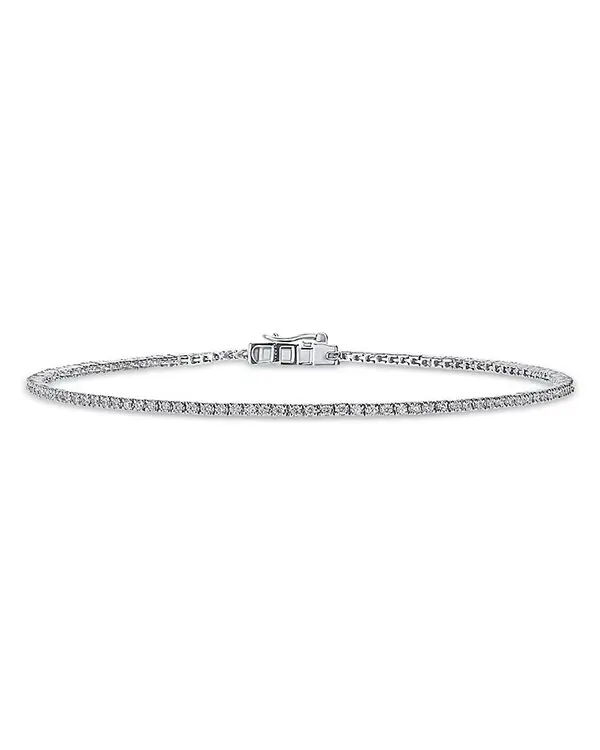 Lana Jewelry Diamond Skinny Tennis Bracelet - White
