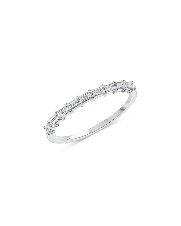 Lana Jewelry 0.25 Tcw Baguette Diamond Stack Ring - White Gold