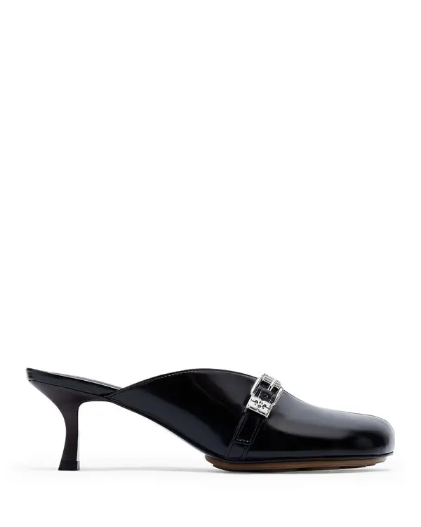 GANNI Sue Kitten Heel Mules - Black