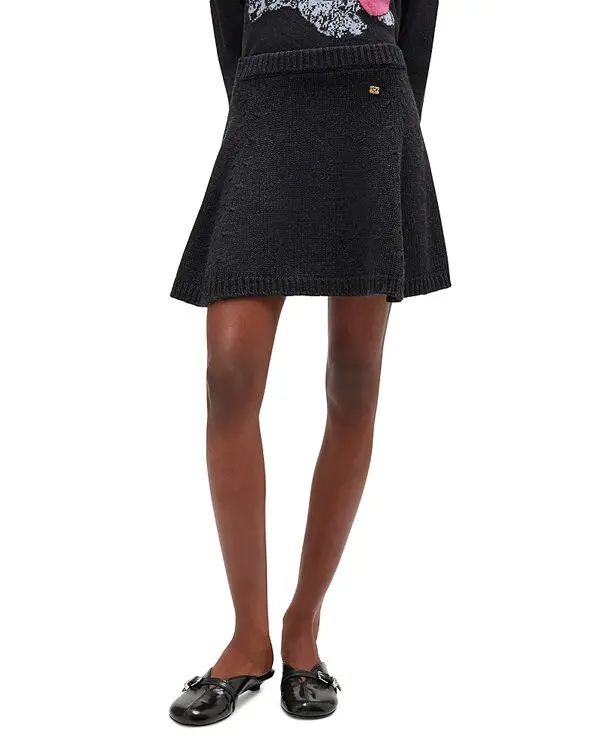 GANNI Chunky Sweater Knit Mini Skirt - Phantom