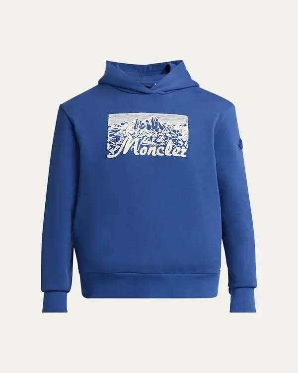 Moncler Chenille Mountain Logo Hoodie