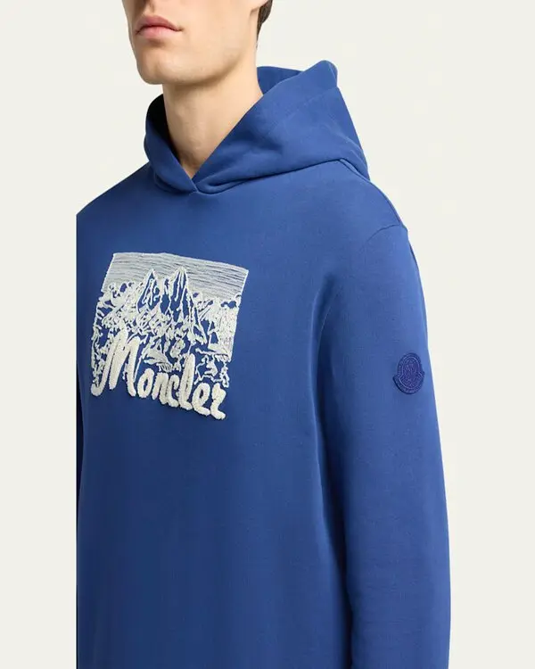 Moncler Chenille Mountain Logo Hoodie