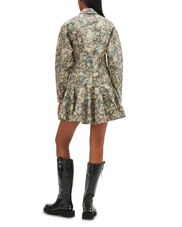 GANNI Tapestry Floral Shirt Dress - Jadeite