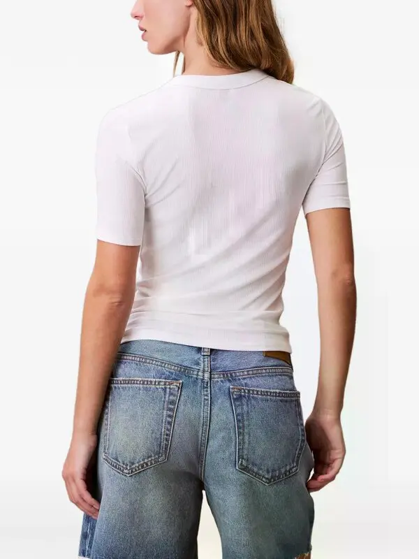 Calvin Klein Logo Ribbed T-shirt