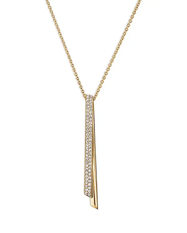 Hearts On Fire 18k Yellow Diamond Flip Drop Pendant Necklace - Gold