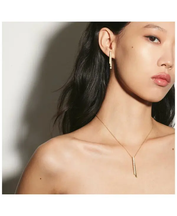 Hearts On Fire 18k Yellow Diamond Flip Drop Pendant Necklace