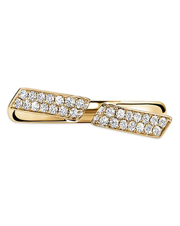 Hearts On Fire 18k Yellow Diamond Cuff Ring - Gold