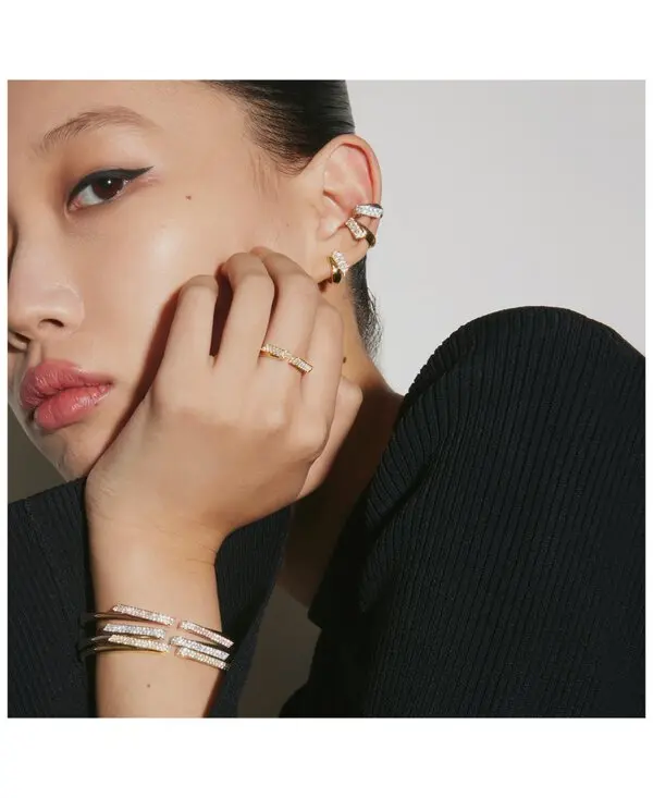 Hearts On Fire 18k Yellow Diamond Cuff Ring - Gold