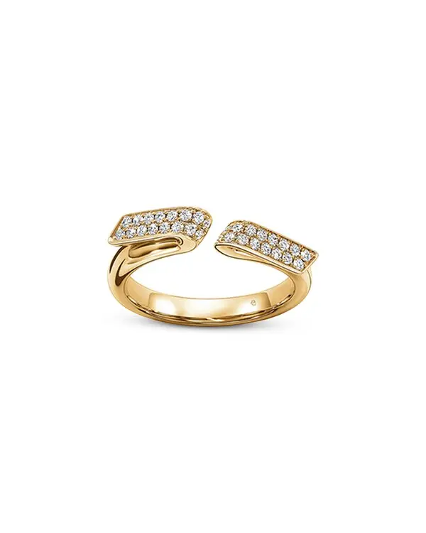 Hearts On Fire 18k Yellow Diamond Cuff Ring - Gold