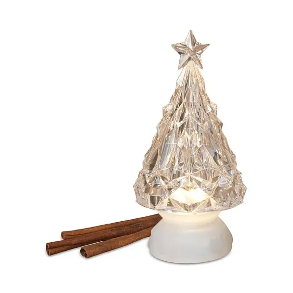 GERSON COMPANY 9.5 Lighted Rotating Holiday Tree - White