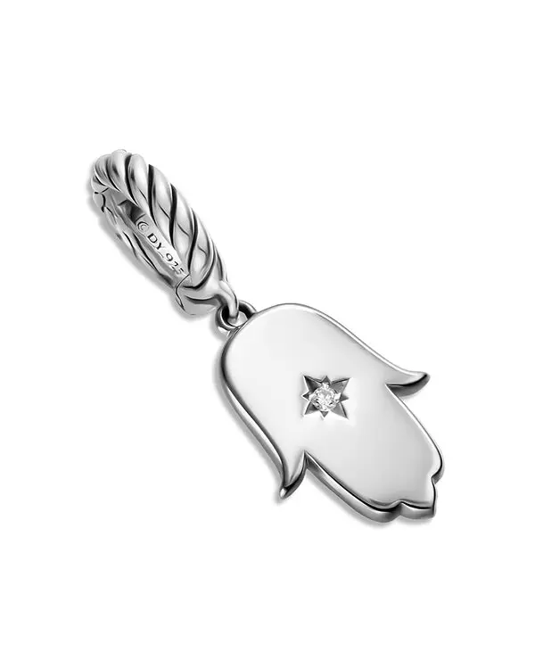 David Yurman Hamsa Amulet In Sterling With Diamond