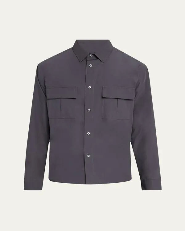 FRAME Multi-pocket Button-down Shirt - Gray