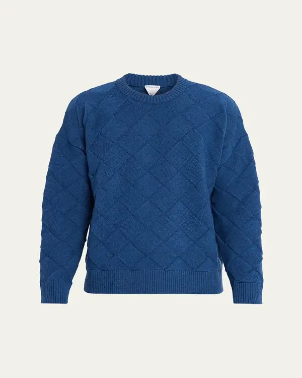 Bottega Veneta Intrecciato Wool Knit Crewneck Sweater