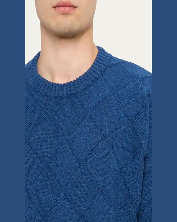 Bottega Veneta Intrecciato Wool Knit Crewneck Sweater