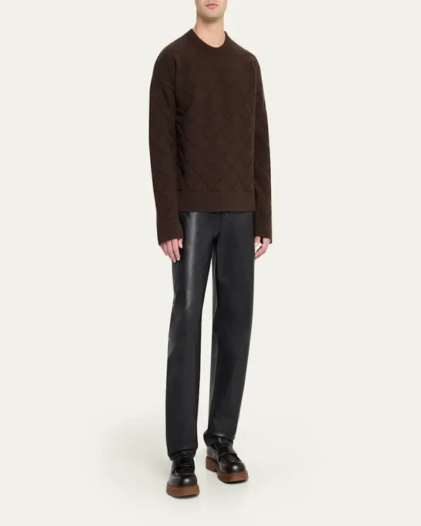 Bottega Veneta Intrecciato Wool Knit Crewneck Sweater