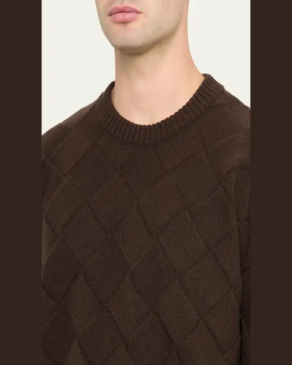 Bottega Veneta Intrecciato Wool Knit Crewneck Sweater