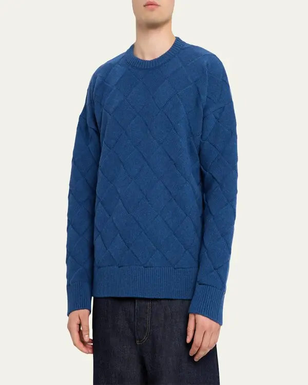 Bottega Veneta Intrecciato Wool Knit Crewneck Sweater
