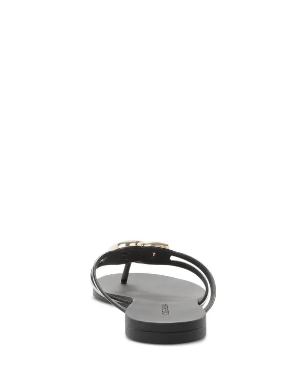 Dolce & Gabbana Rubber Beach Thong Sandals With Dg Logo Detail - Black/gold