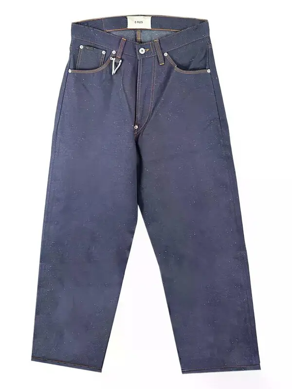 O.FILES Straight Leg Jeans With Clip Detail