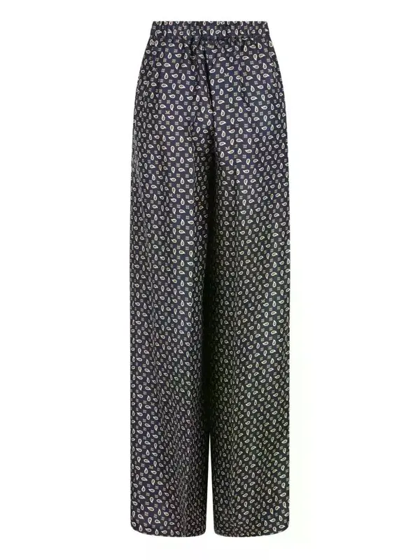 Max Mara Paisley-print Trousers - Blue