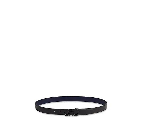 FERRAGAMO Leather Reversible Belt - Nero
