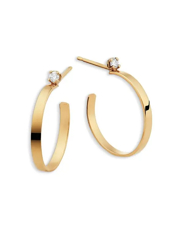 Lana Jewelry 14k Yellow Diamond Huggie Hoop Earrings - Gold