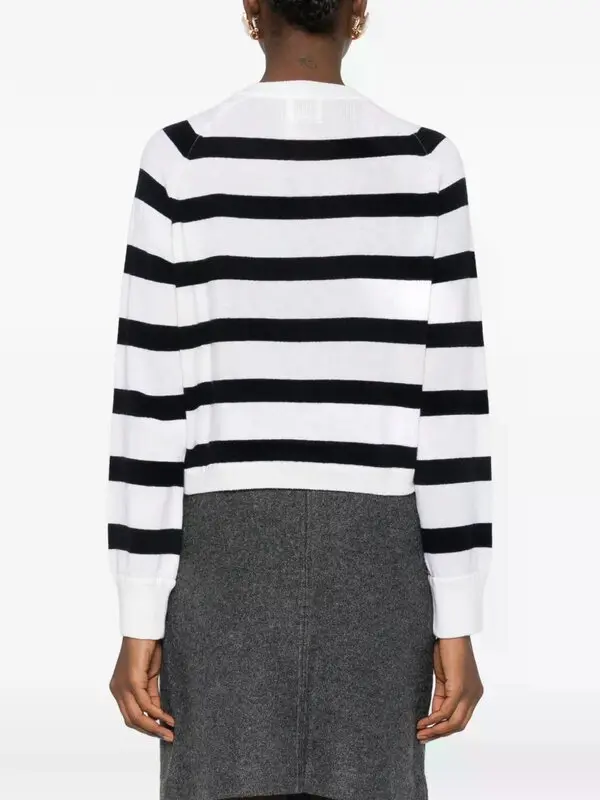 ALLUDE Striped Cardigan