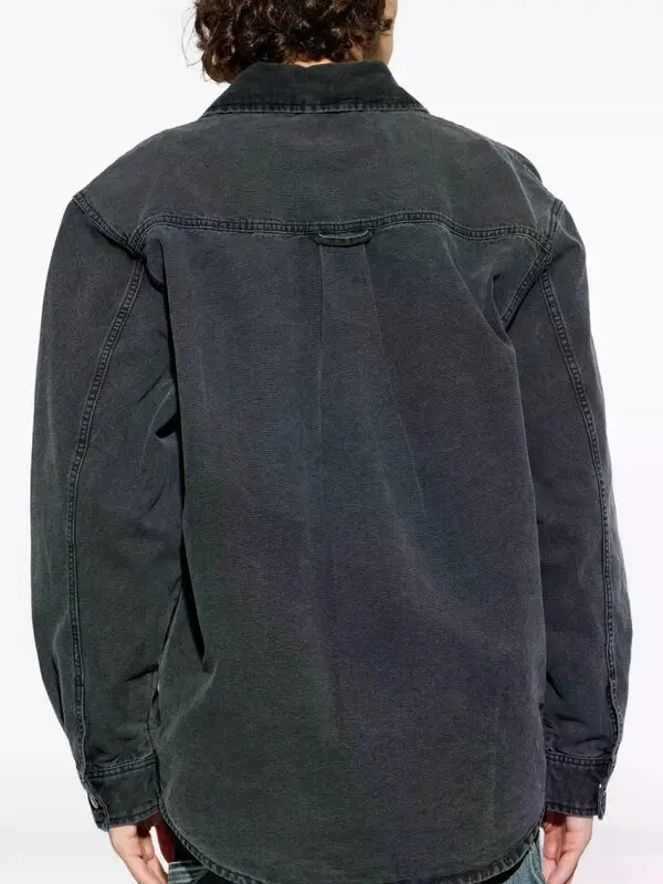 Carhartt Work In Progress Logo-patch Pocket Shirt - Grey
