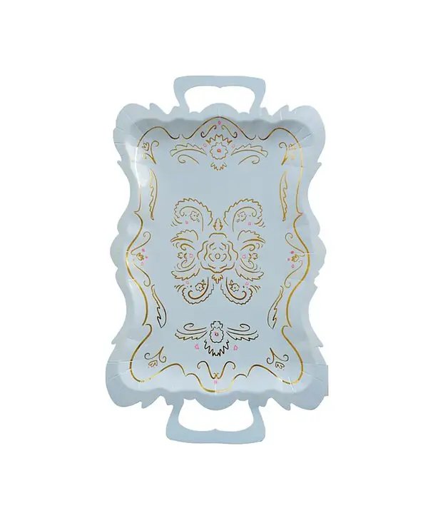 JOLLITY & CO Let Them Eat Cake Platters Shaped Large Paper Plates, Set Of 8 - Multicolor
