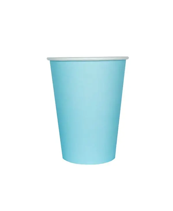 JOLLITY & CO Solid Shade Colors Paper Party Cups, Set Of 8 - Cloud
