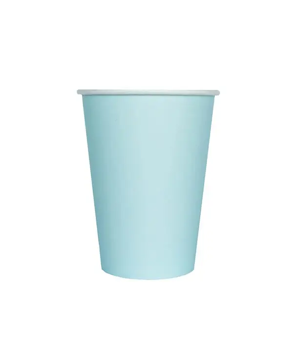 JOLLITY & CO Solid Shade Colors Paper Party Cups, Set Of 8 - Frost