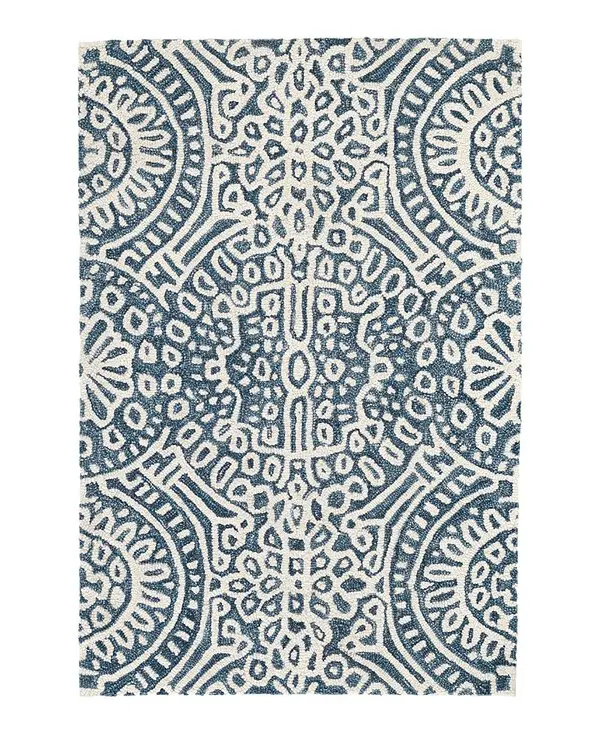 DASH & ALBERT Dash Albert Annie Selke Temple Wool Da503 Area Rug, 2'0x3'0 - Denim