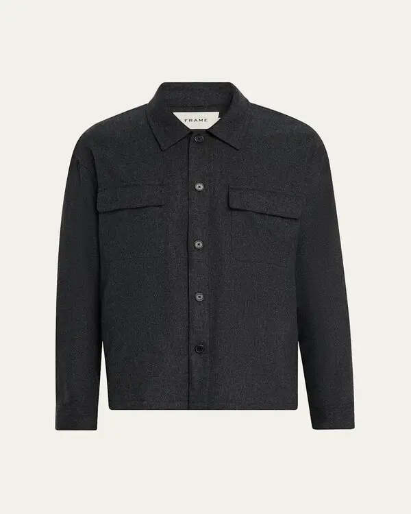 FRAME Wool-blend Two-pocket Overshirt