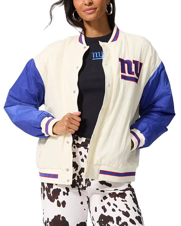 Terez New York Giants Bomber Jacket - New York Giants - White