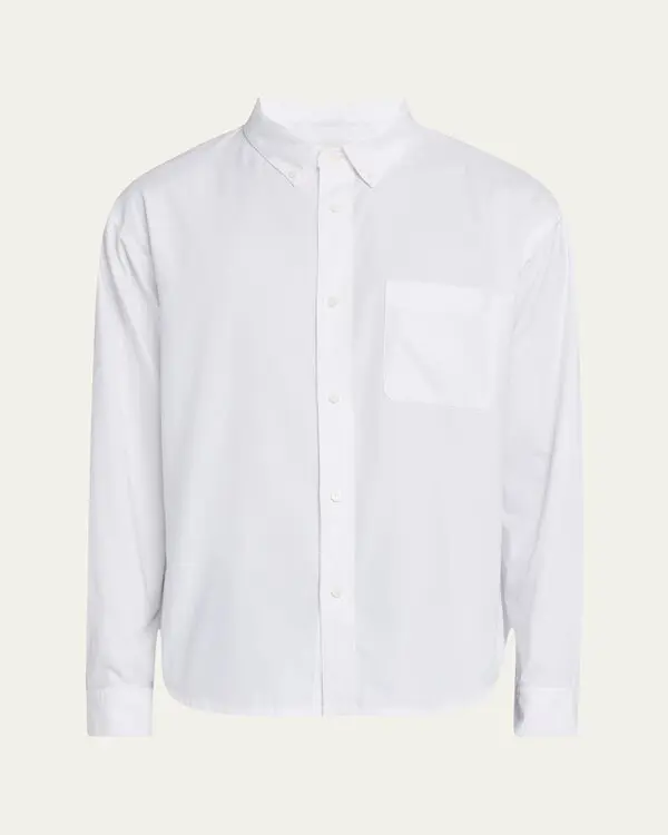 FRAME Button-collar Cotton Oxford Sport Shirt