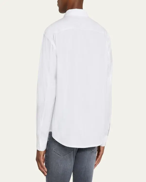 FRAME Button-collar Cotton Oxford Sport Shirt