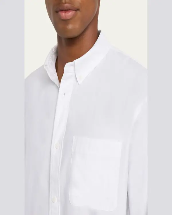 FRAME Button-collar Cotton Oxford Sport Shirt