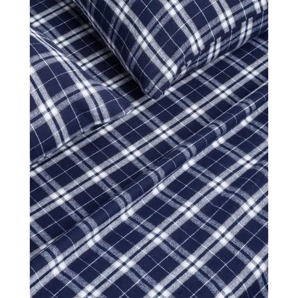 PETITE PLUME Tartan Flannel Sheet Set, Full - Oxford Tartan